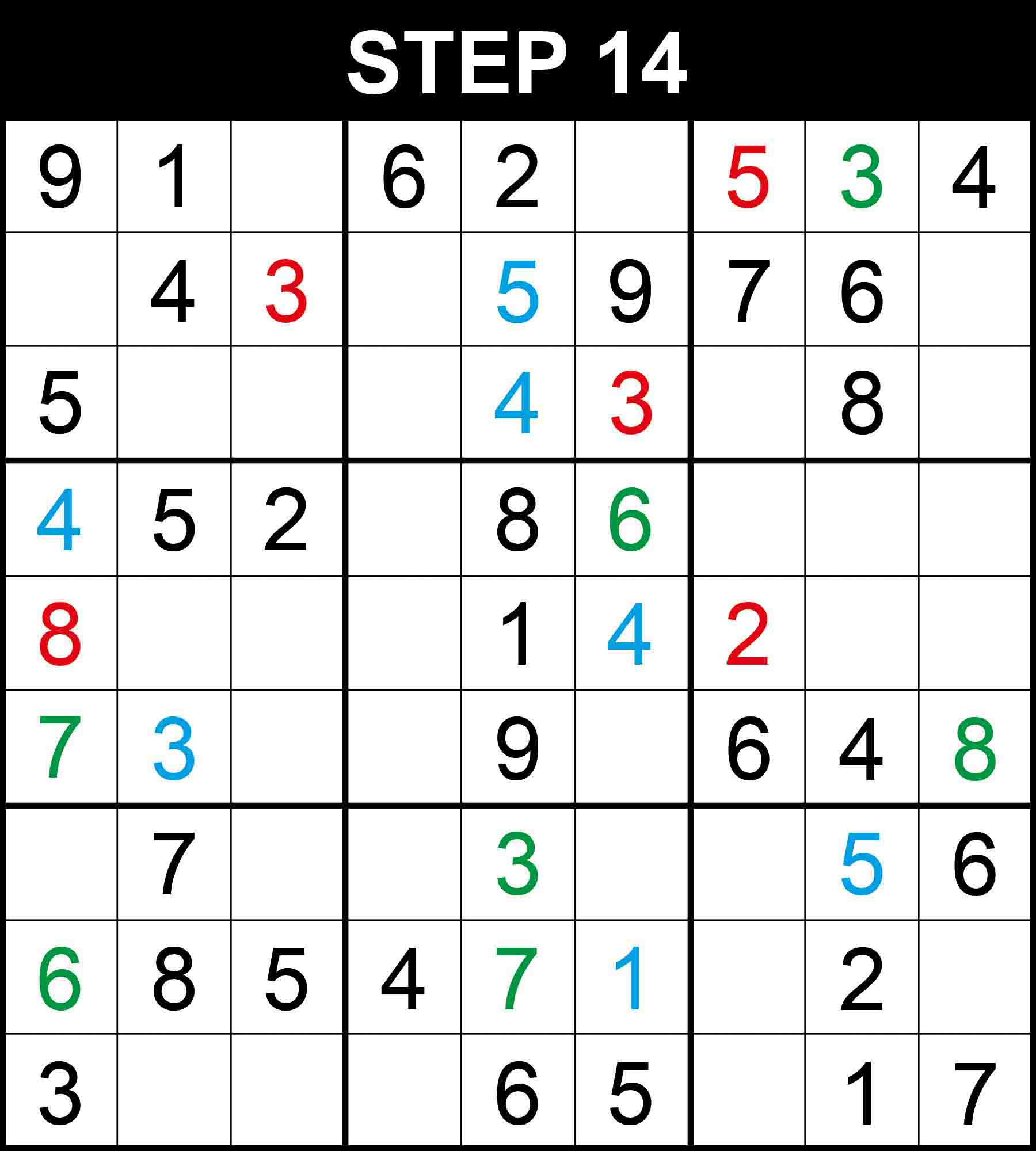 Step-by-Step Sudoku Solution