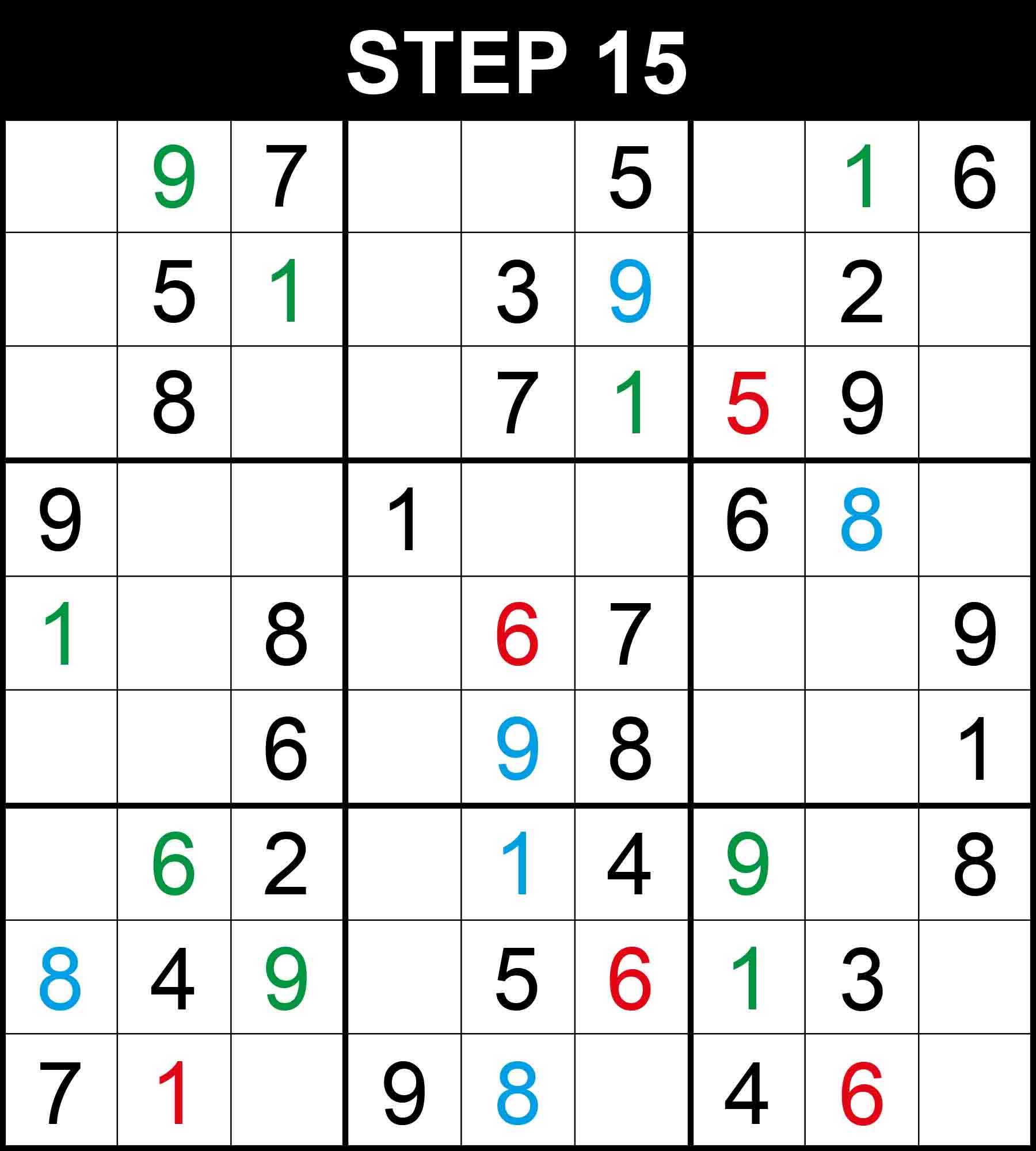Step-by-Step Sudoku Solution