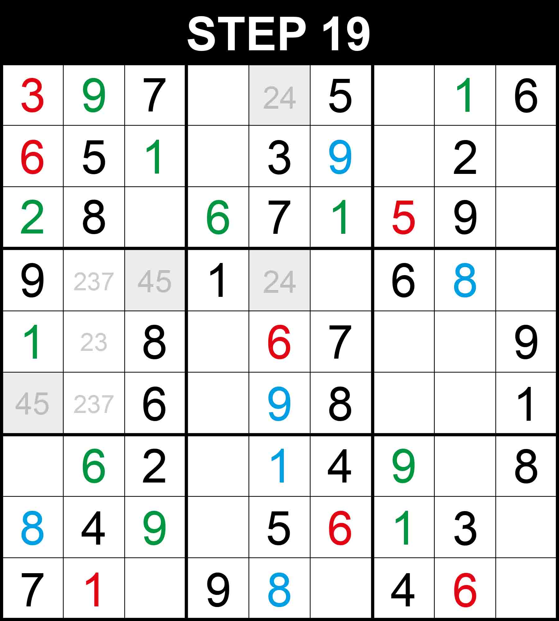 Step-by-Step Sudoku Solution