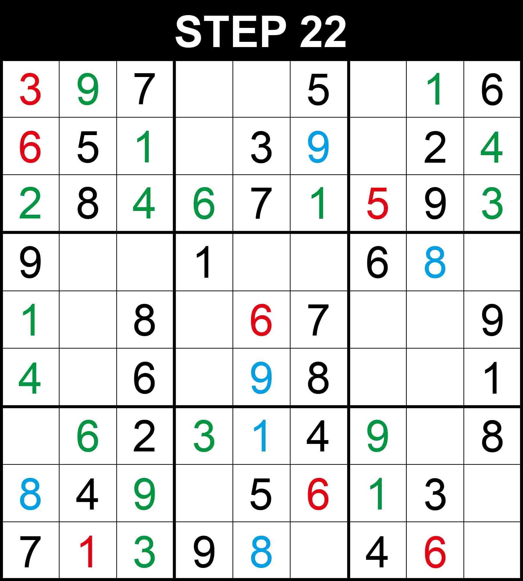 Step-by-Step Sudoku Solution