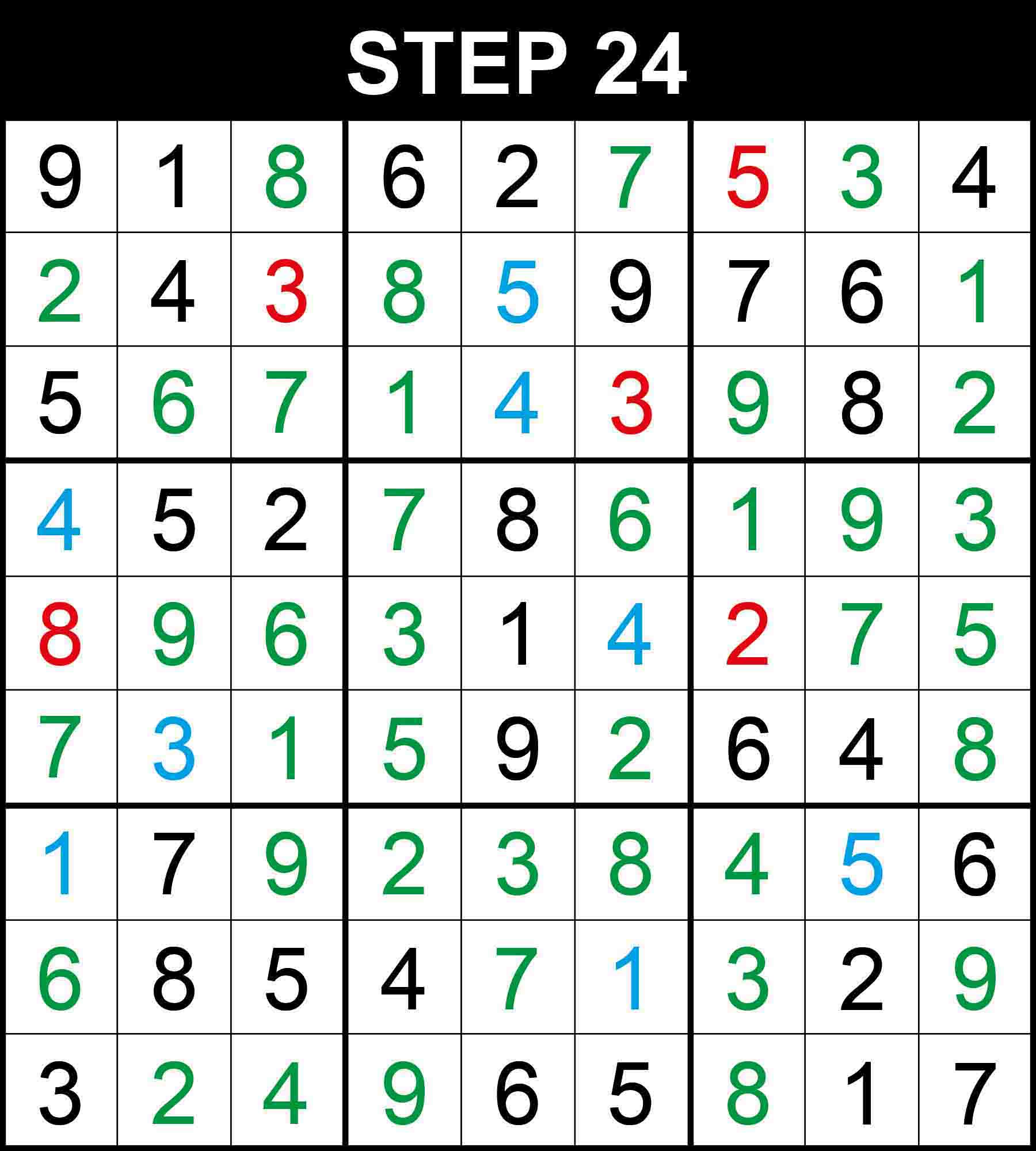 Step-by-Step Sudoku Solution