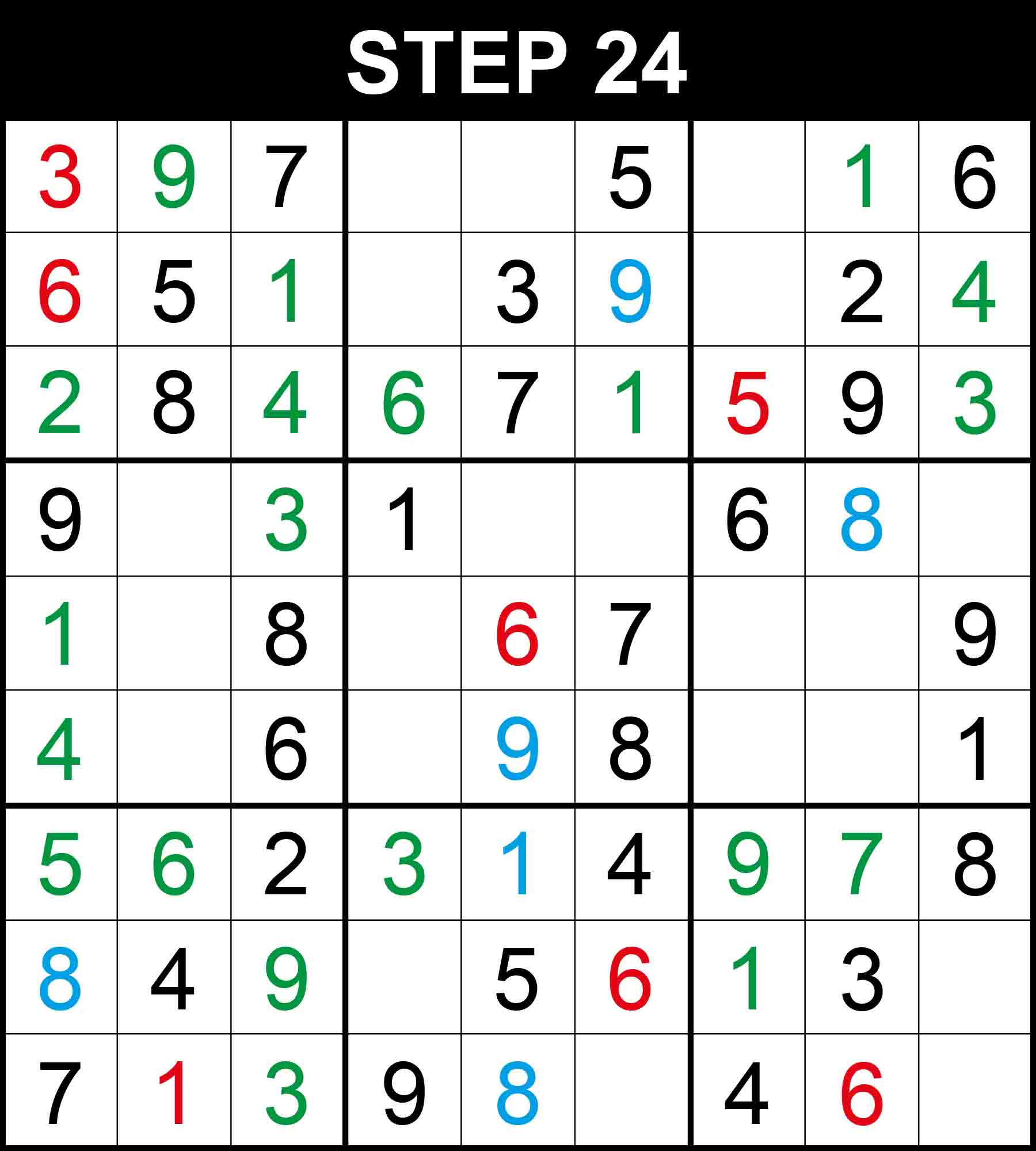 Step-by-Step Sudoku Solution