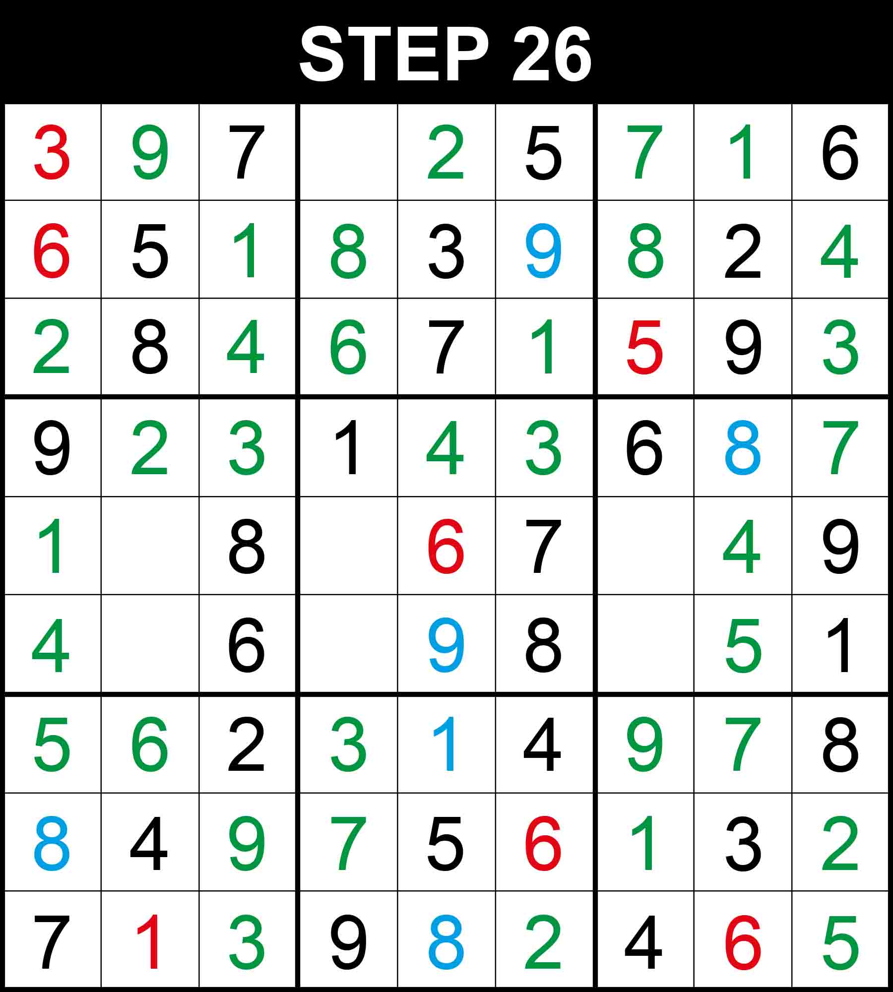 Step-by-Step Sudoku Solution