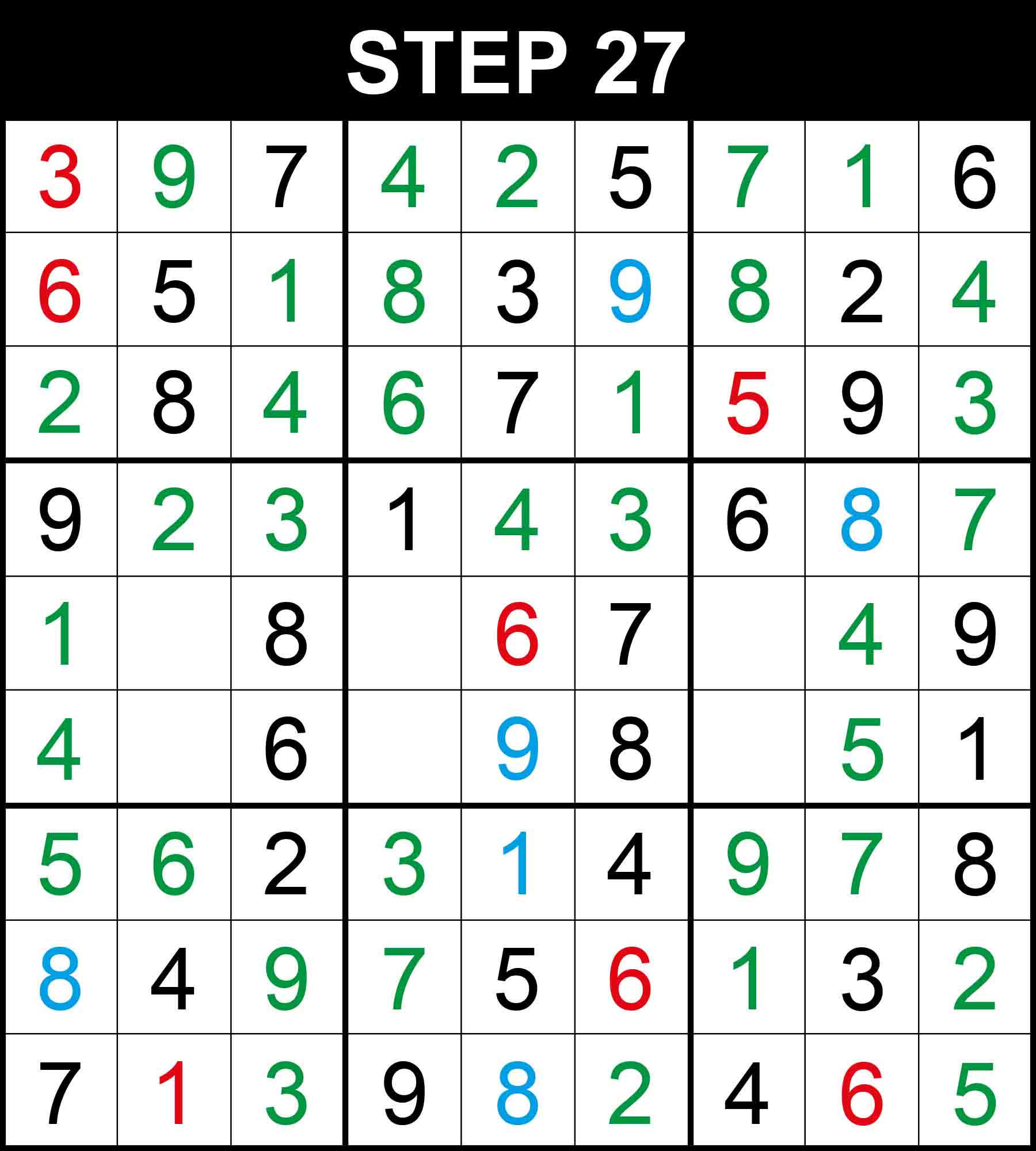 Step-by-Step Sudoku Solution
