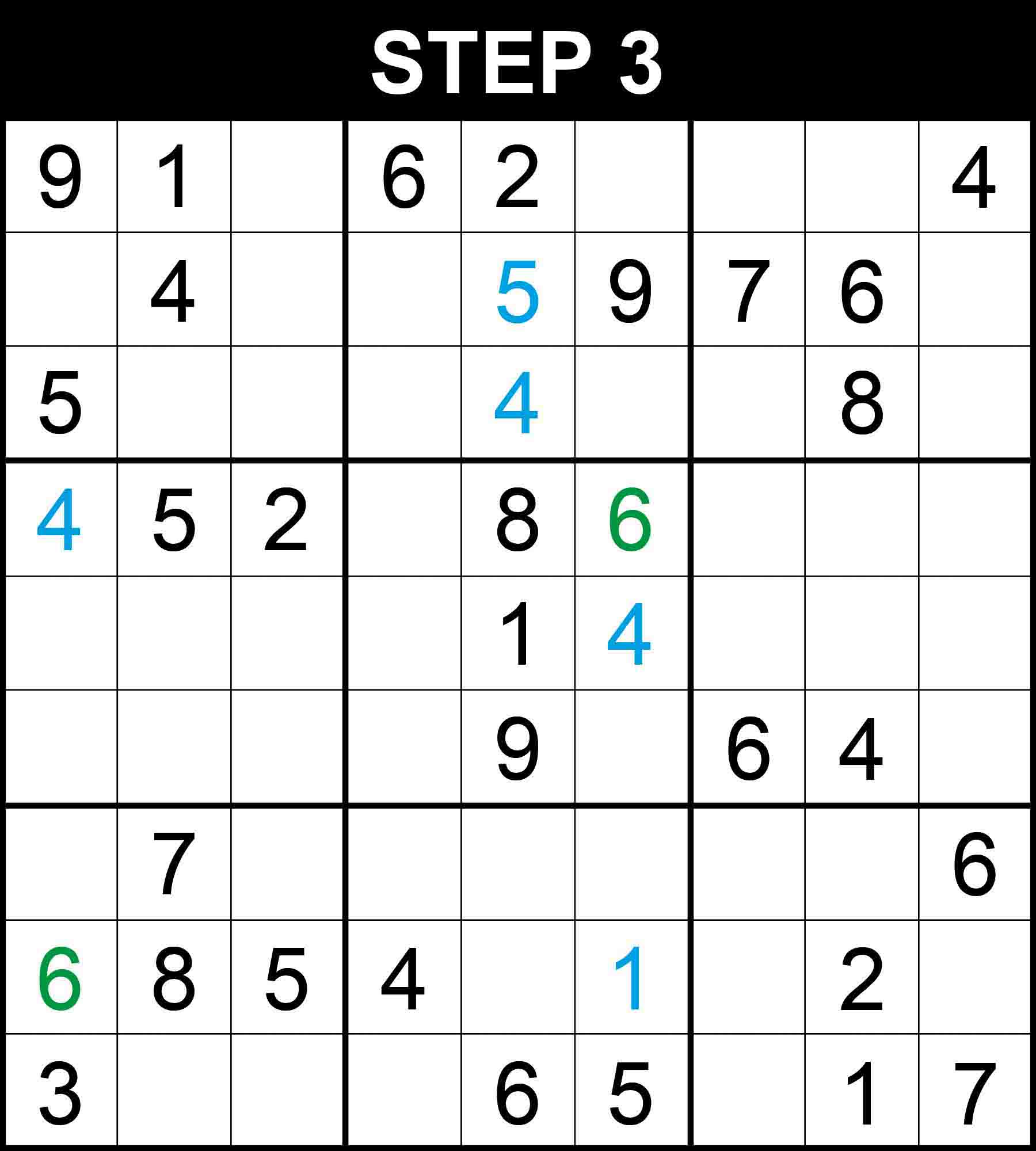 Step-by-Step Sudoku Solution
