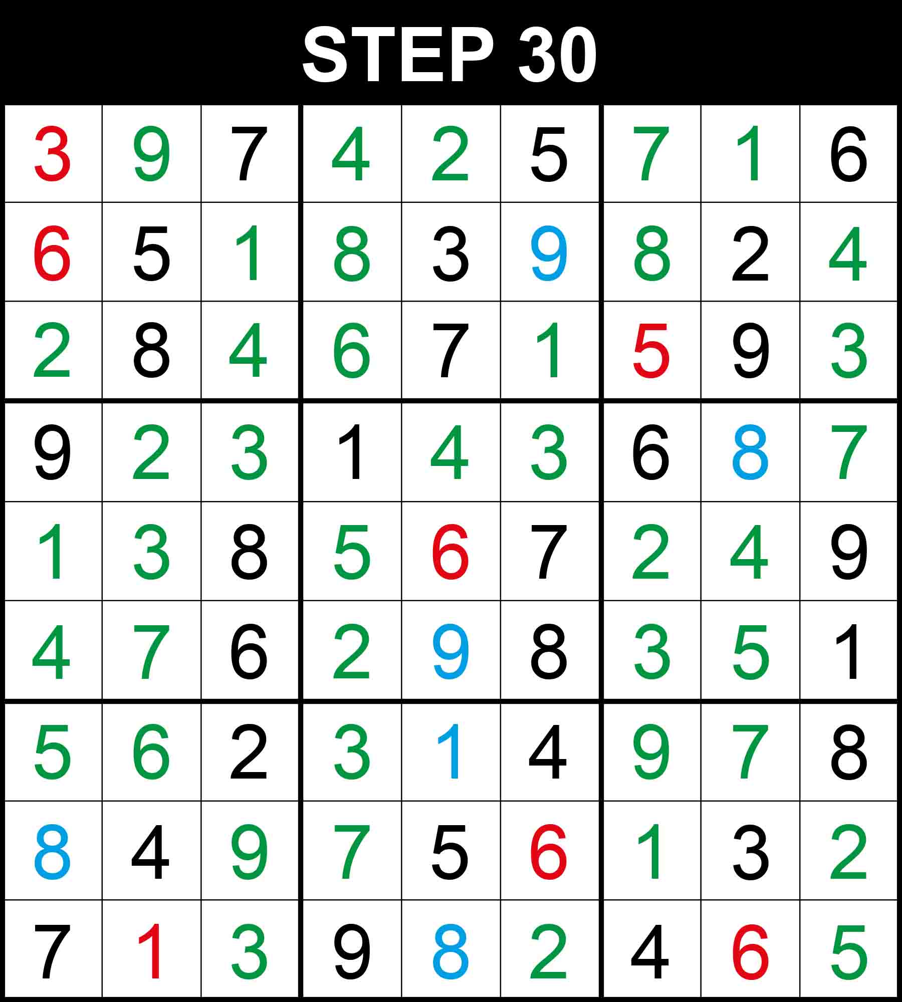 Step-by-Step Sudoku Solution