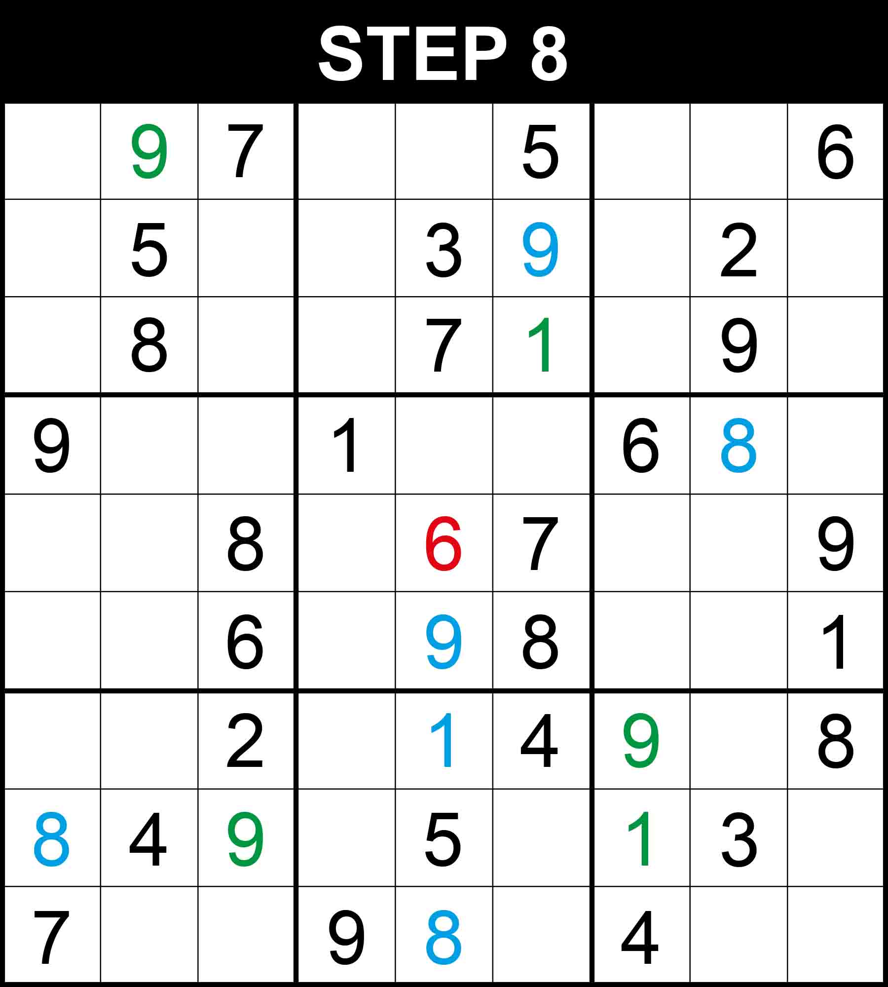 Step-by-Step Sudoku Solution