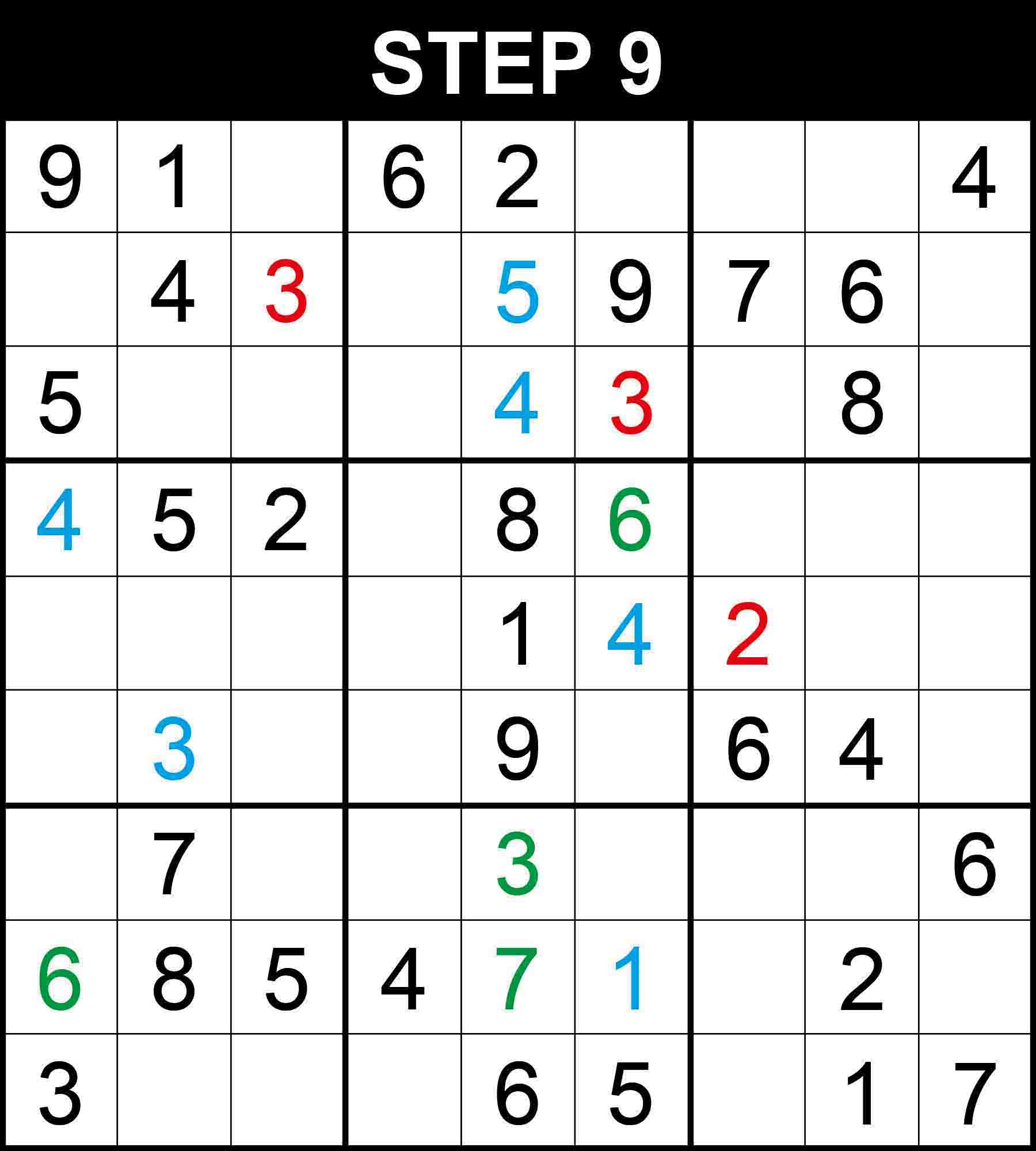Step-by-Step Sudoku Solution