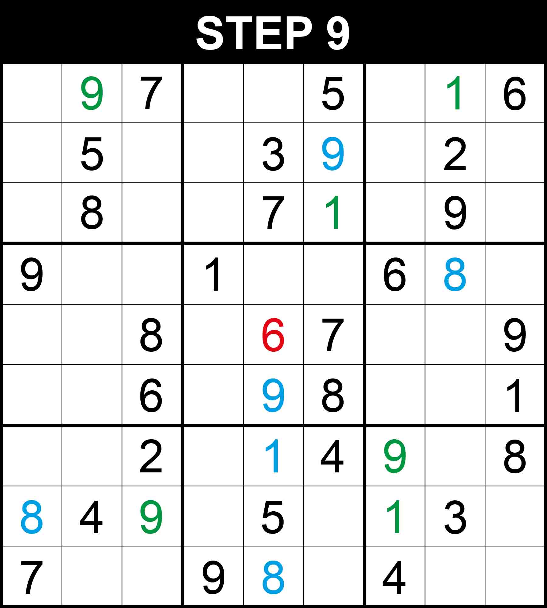 Step-by-Step Sudoku Solution